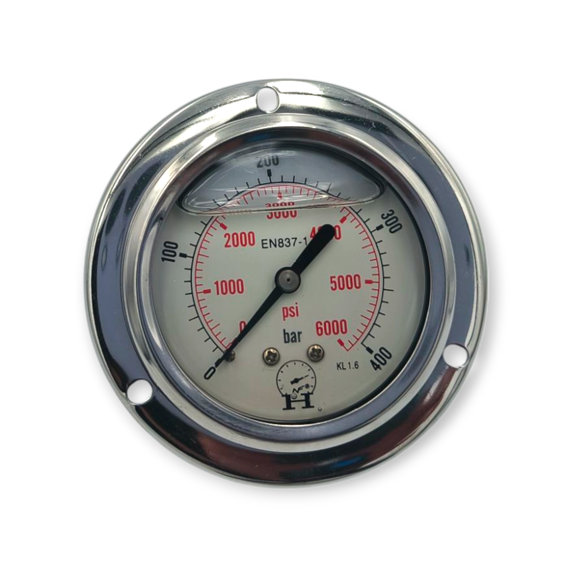 Manometr Czołowy 1/4'' 63mm Zakres 0-600bar - Sklep HydroSnake